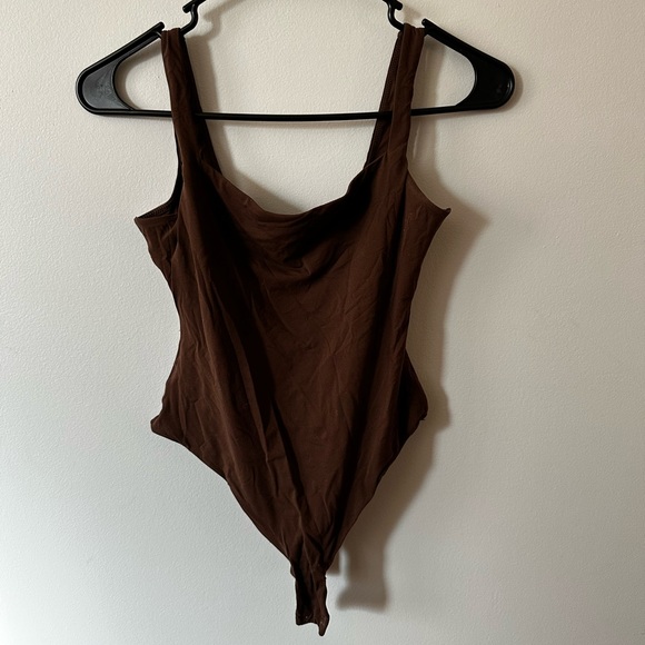 SKIMS | Tops | Skims Brown Bodysuit Worn A Handful Of Times | Poshmark